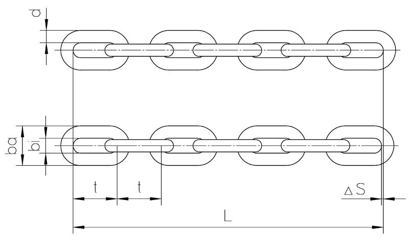 Chaîne pour élévateur à godet DIN766 - Prolev