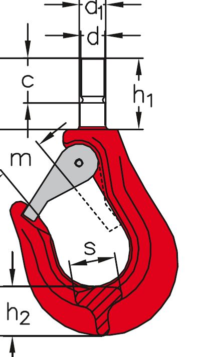 Crochet à tige filetée - Prolev