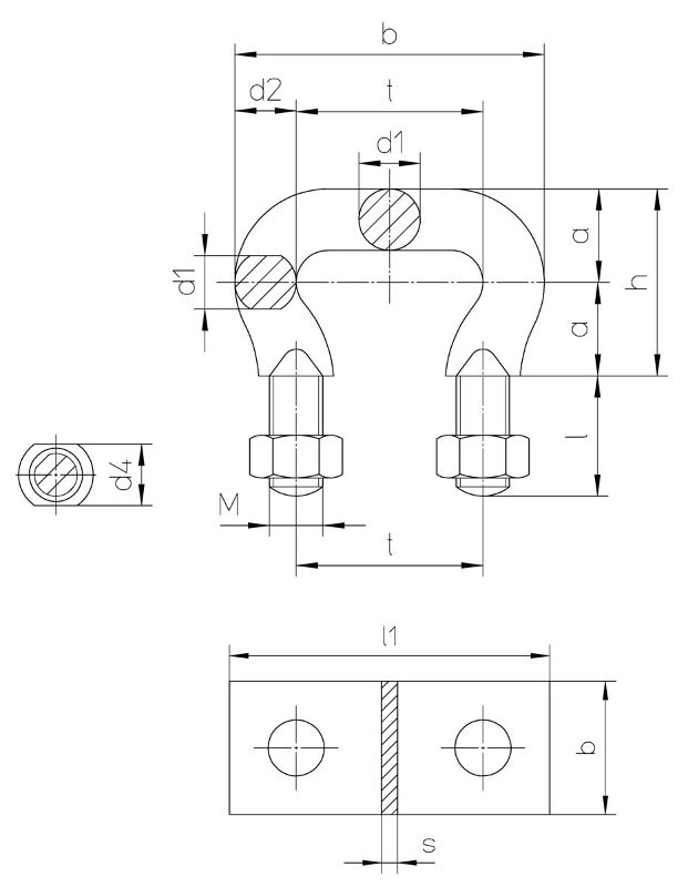 Etrier pour élévateur à godet DIN745 - Prolev